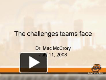 PPT – The challenges teams face PowerPoint presentation | free to view ...