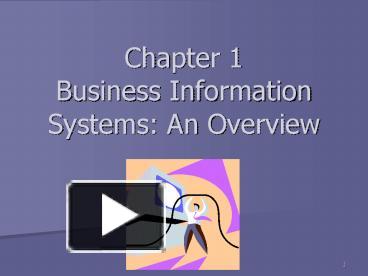 Chapter 1 Business Information Systems: An Overview presentation | free ...
