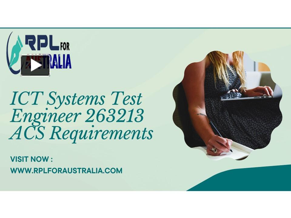 PPT – ICT Systems Test Engineer 263213 ACS Requirements PowerPoint ...