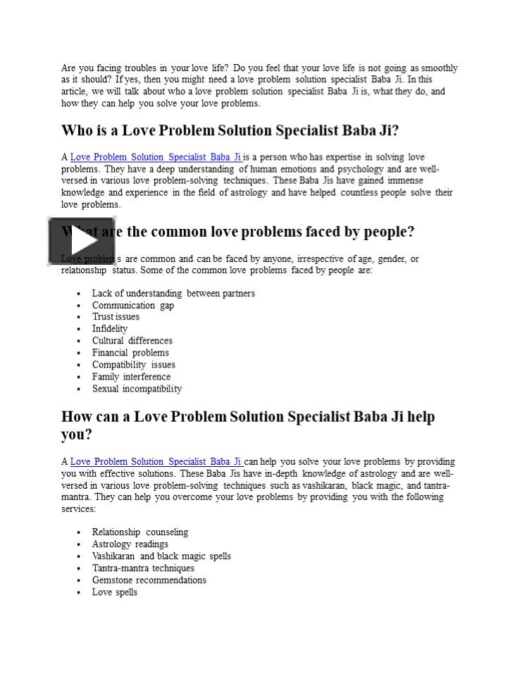 PPT – Love problem solution PowerPoint presentation | free to download ...