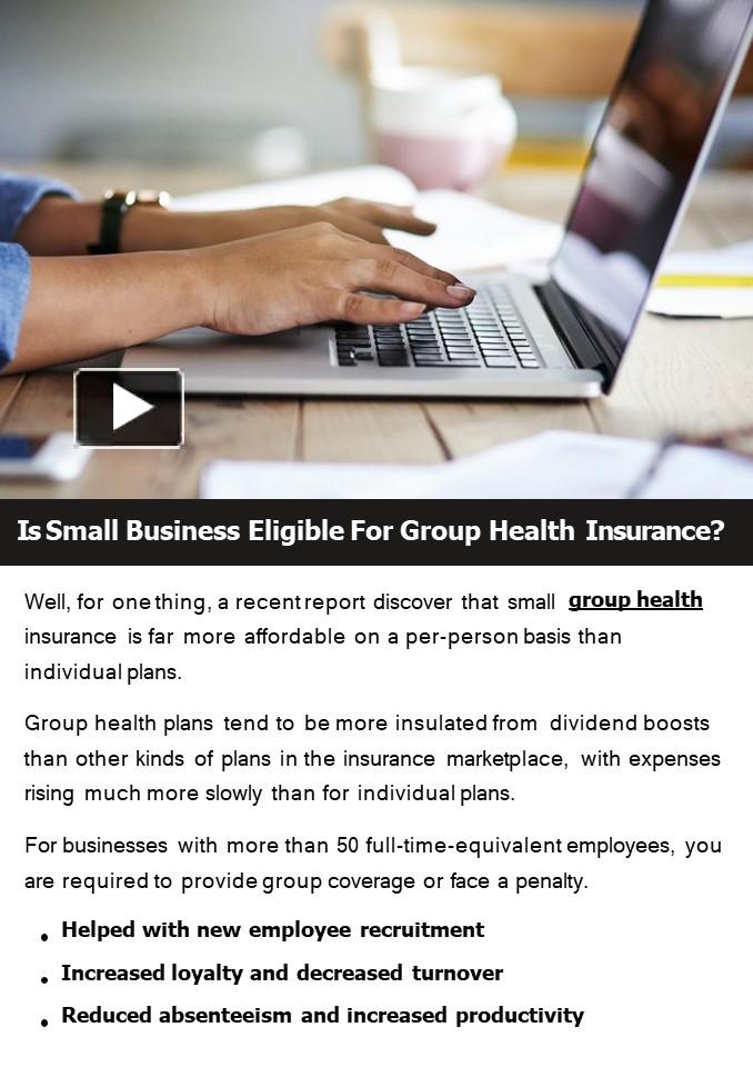 Is Small Business Eligible For Group Health Insurance? presentation ...