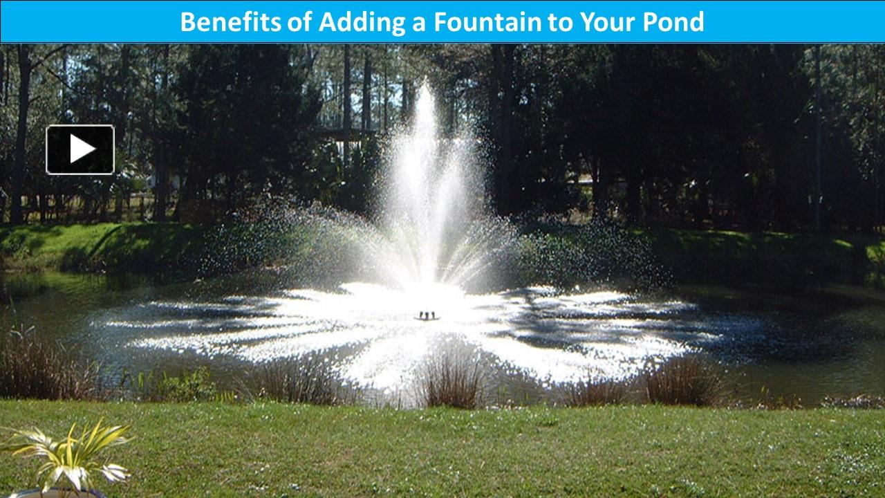 PPT – Benefits of Adding a Fountain to Your Pond PowerPoint ...