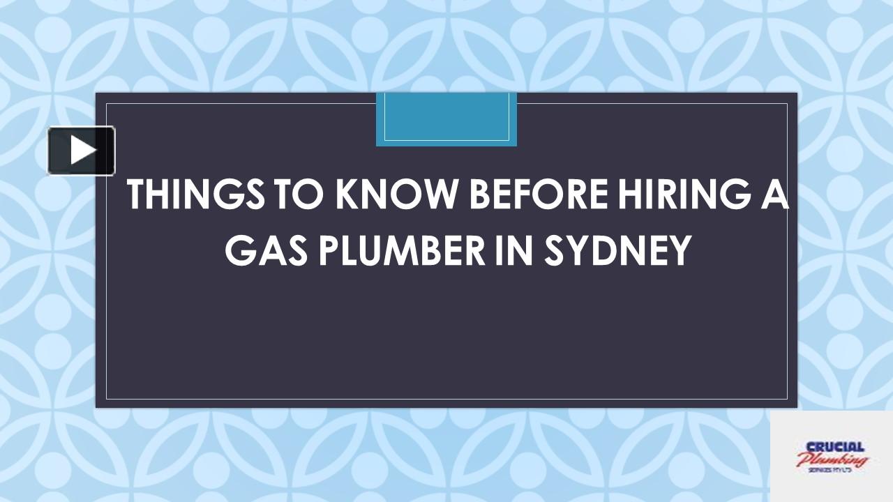PPT – Things to Know Before Hiring a Gas Plumber in Sydney PowerPoint ...