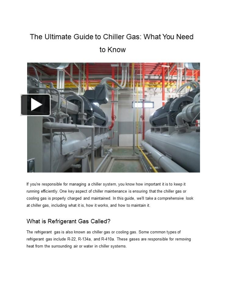 The Ultimate Guide to Chiller Gas: What You Need to Know presentation ...