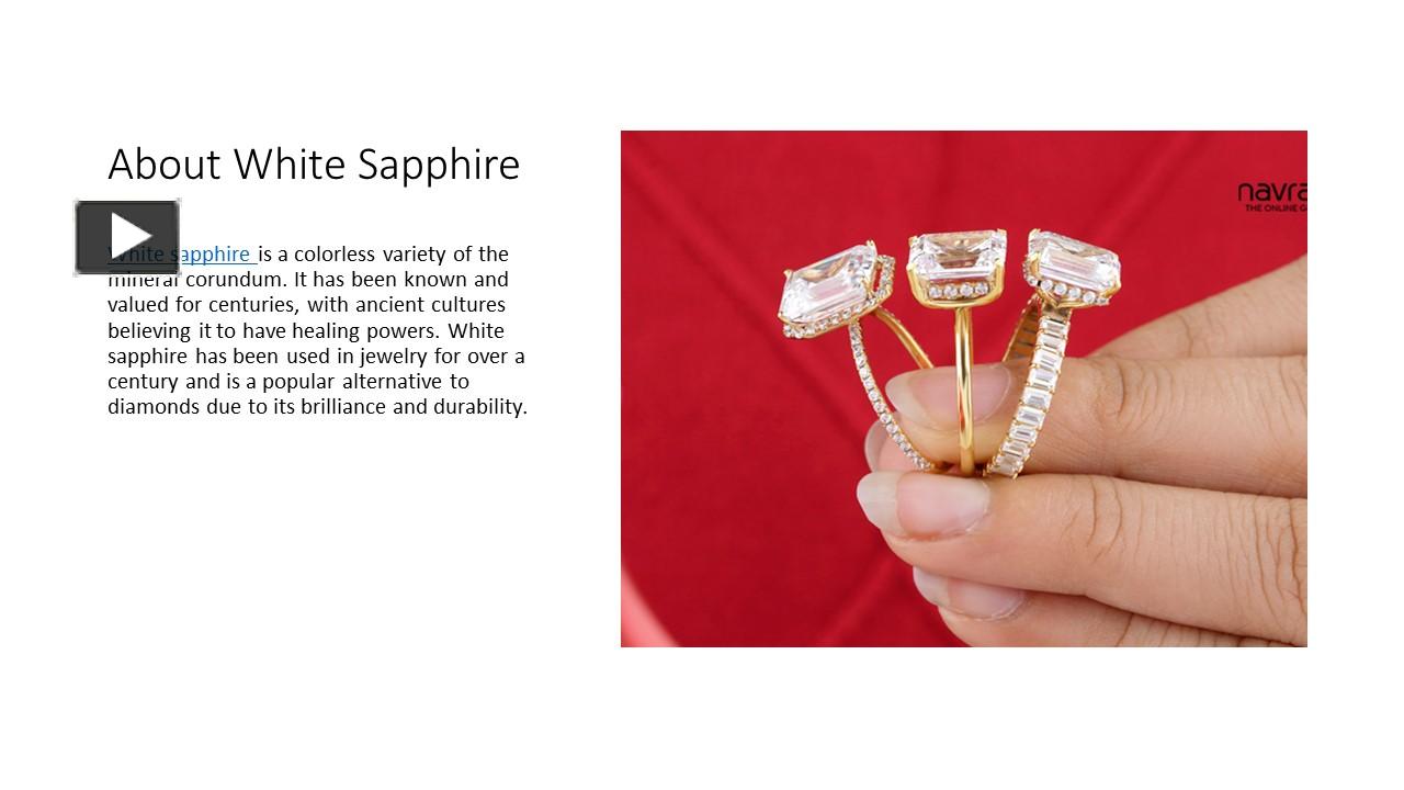 PPT – white sapphire v/s diamond and benefits of white sapphire ...