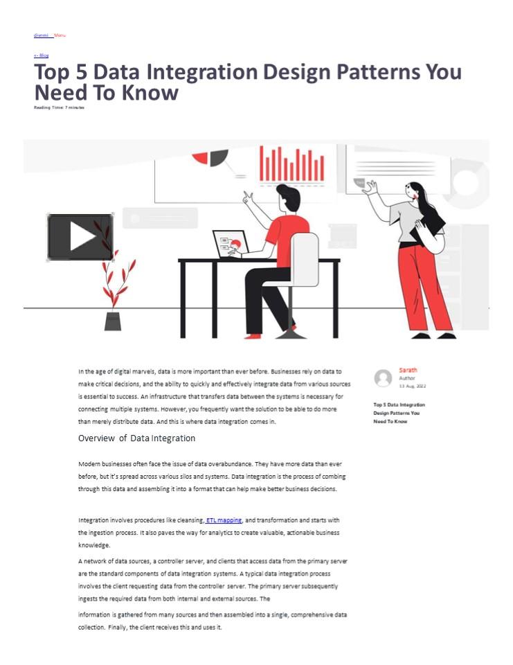 Top 5 Data Integration Design Patterns You Need To Know presentation ...