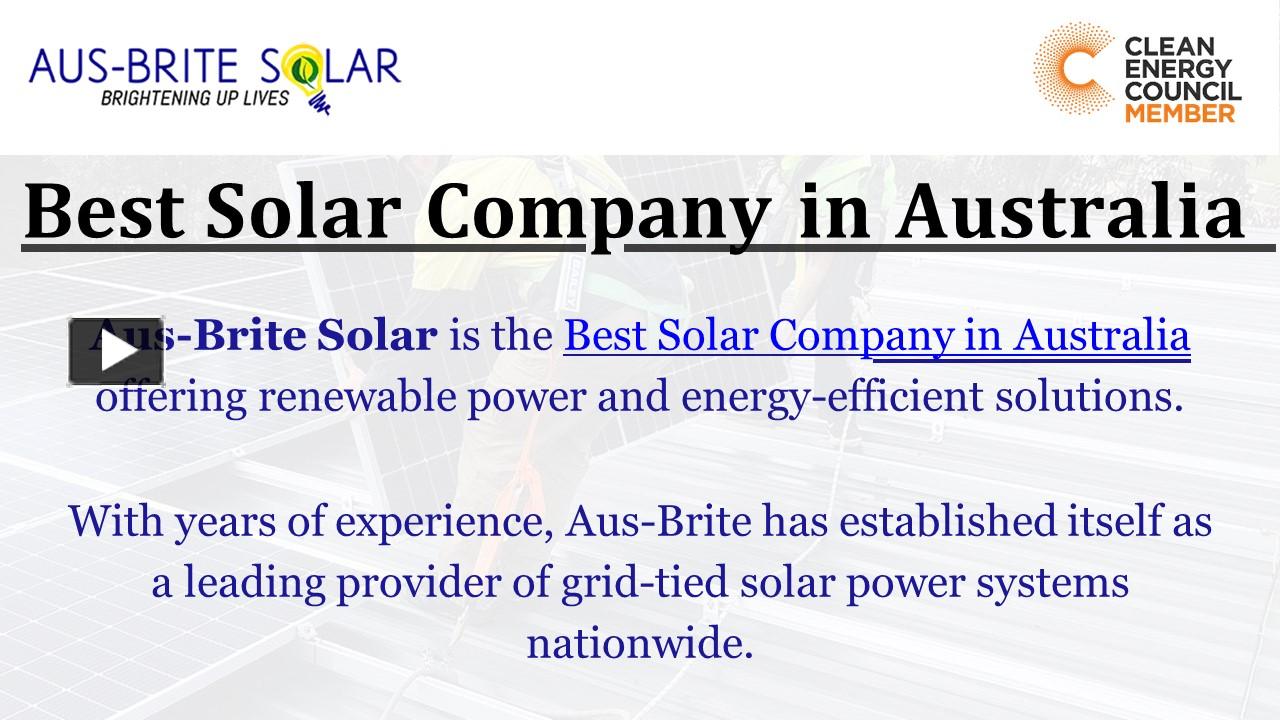 PPT – Solar Panels Australia | Best Solar Company in Australia - Aus ...