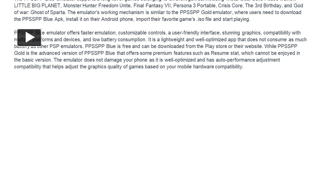 PPT – ppsspp blue apk PowerPoint presentation | free to download - id ...