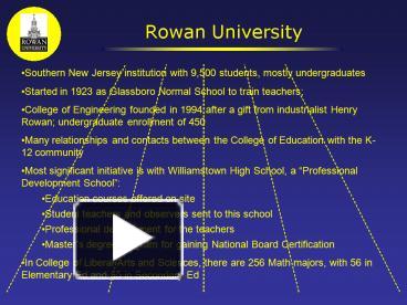 Rowan University presentation | free to download
