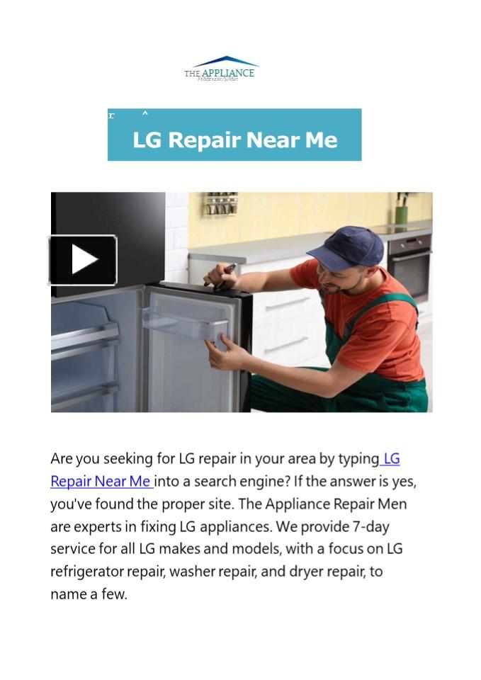 PPT – LG Repair Near Me | The Appliance Repairmen PowerPoint ...
