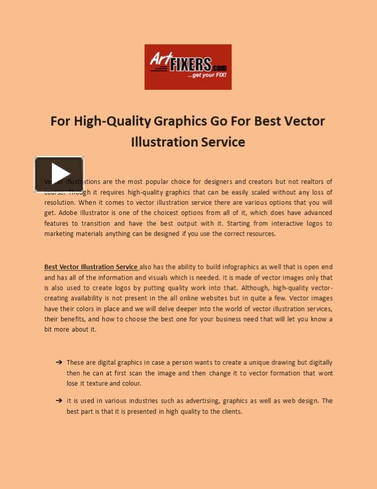 PPT – For High-Quality Graphics Go For Best Vector Illustration Service ...
