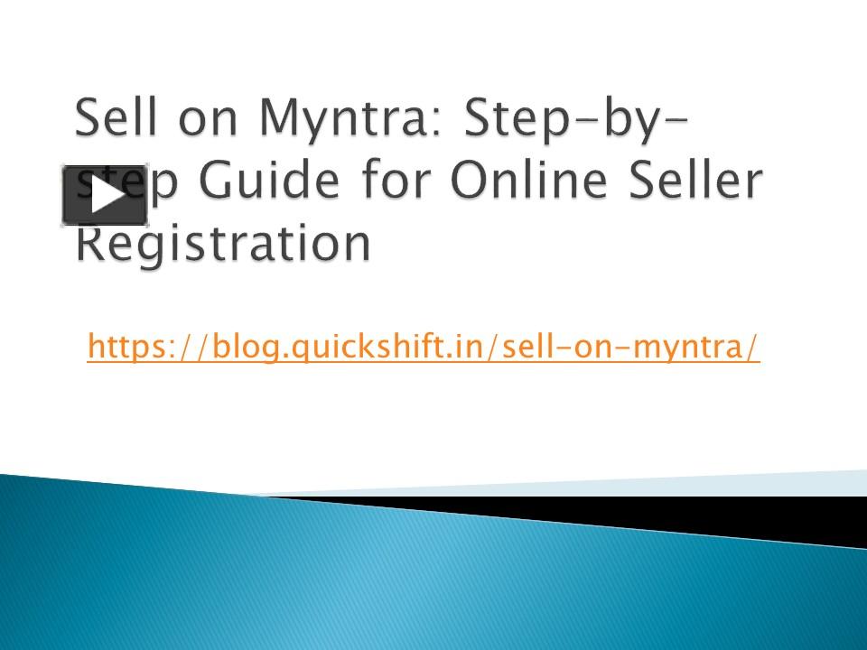 Sell on Myntra: Step-by-step Guide for Online Seller Registration ...