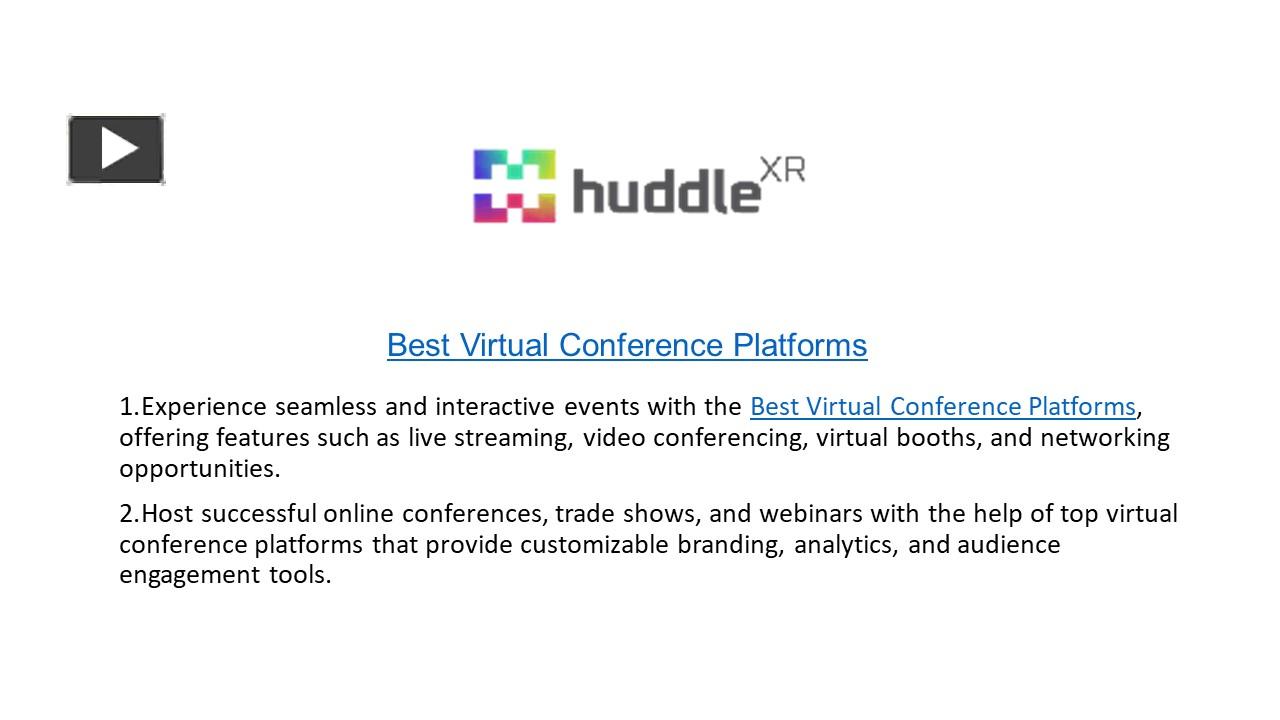 PPT – Best Virtual Conference Platforms for Seamless and Engaging ...