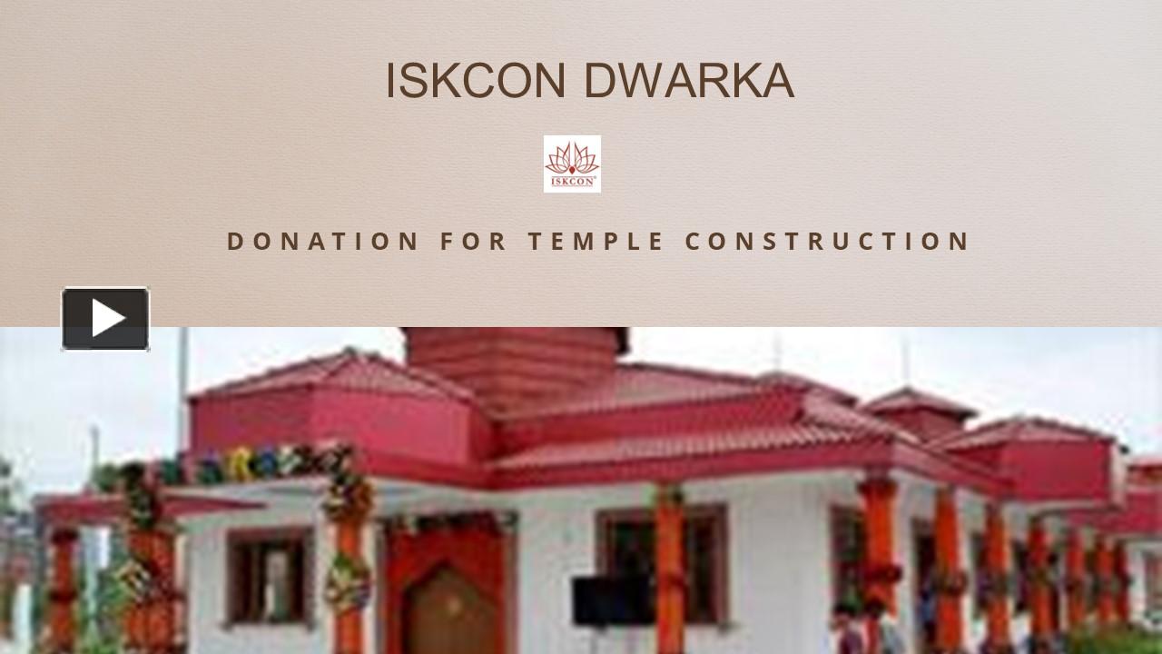PPT – Support ISKCON Dwarka With Donation For Temple Construction ...