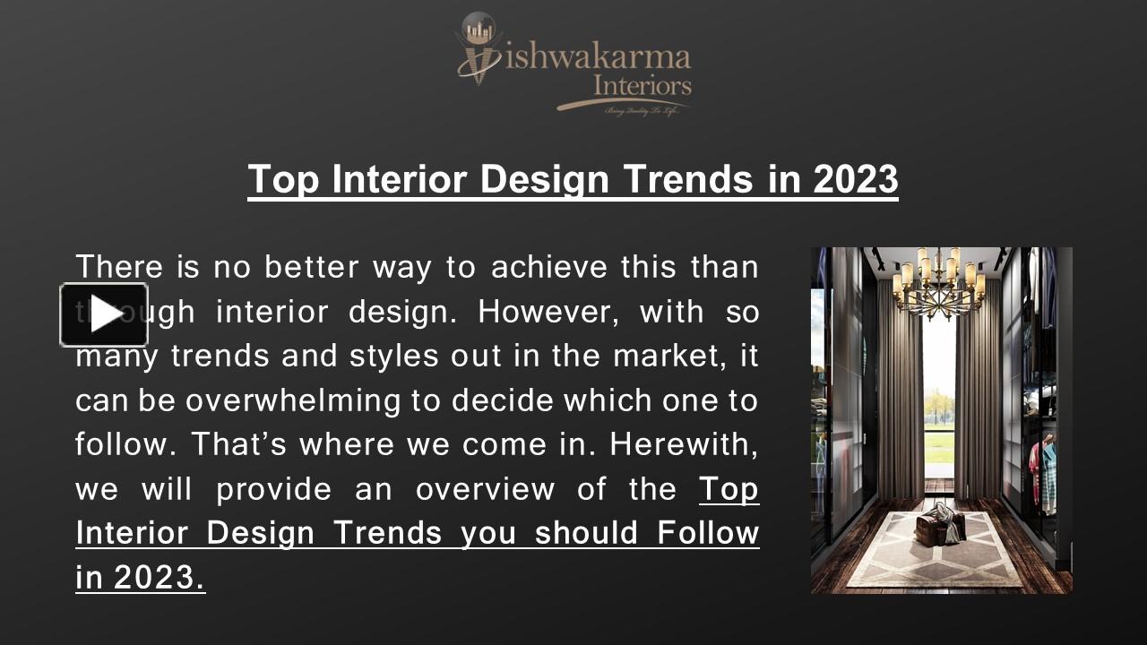 Top Interior Design Trends in 2023 presentation | free to download