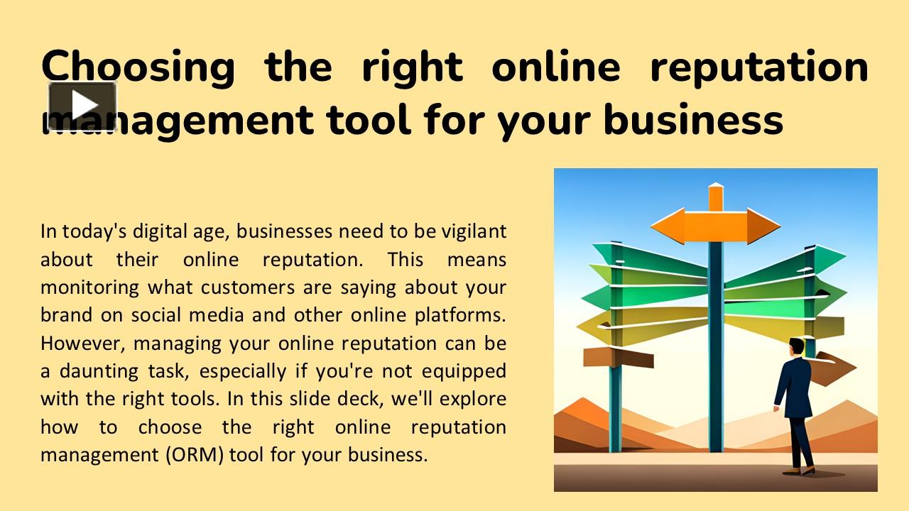 PPT – Choosing the right online reputation management tool for your ...