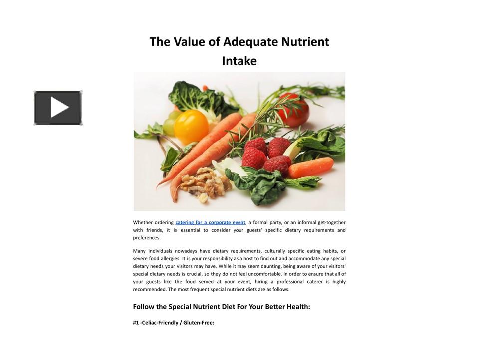 PPT – The Value of Adequate Nutrient Intake - Ganis Takeaway PowerPoint ...