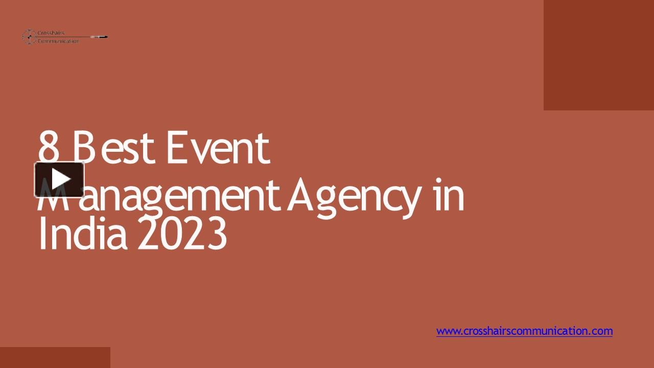 Top 8 Best Event Management Agency in India 2023 presentation | free to ...