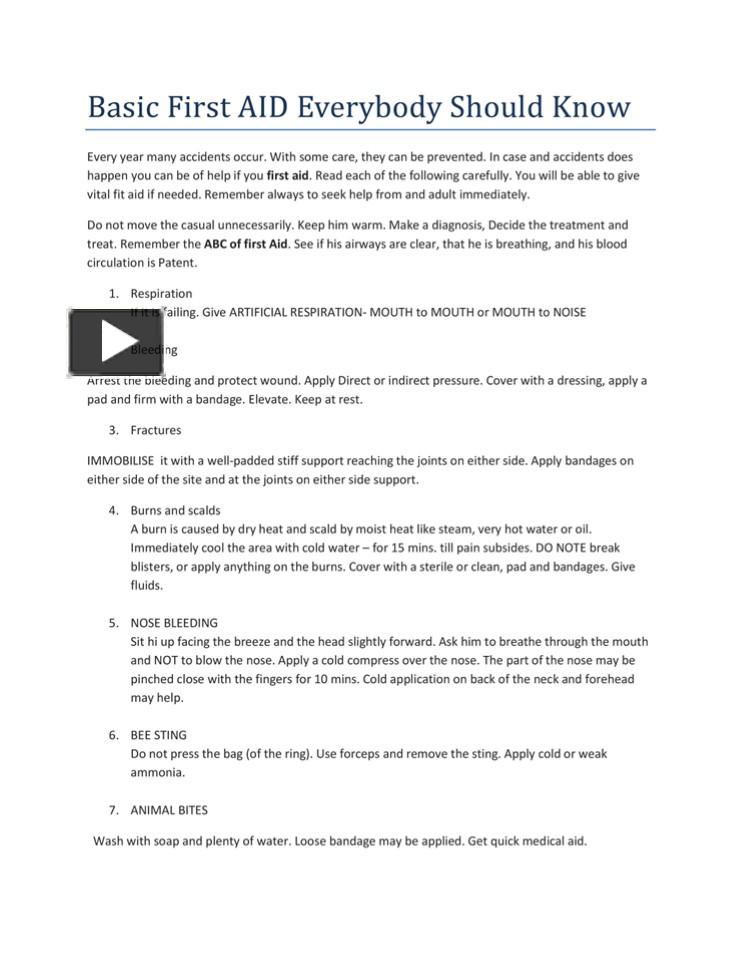 PPT – Basic of first aid PowerPoint presentation | free to download ...