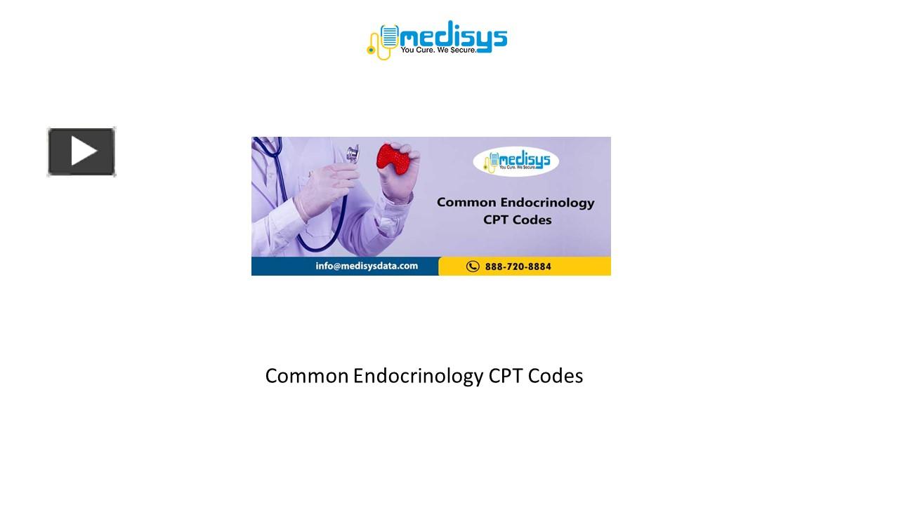 Common Endocrinology CPT Codes presentation | free to download