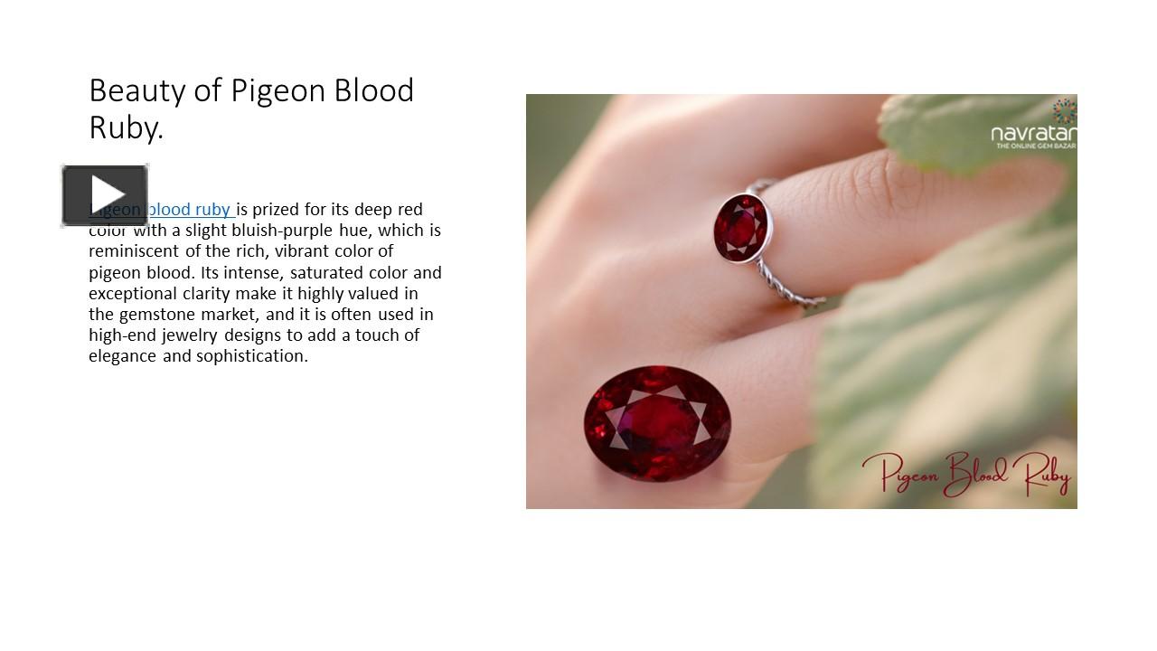 buy this beautiful pigeon blood ruby presentation | free to download