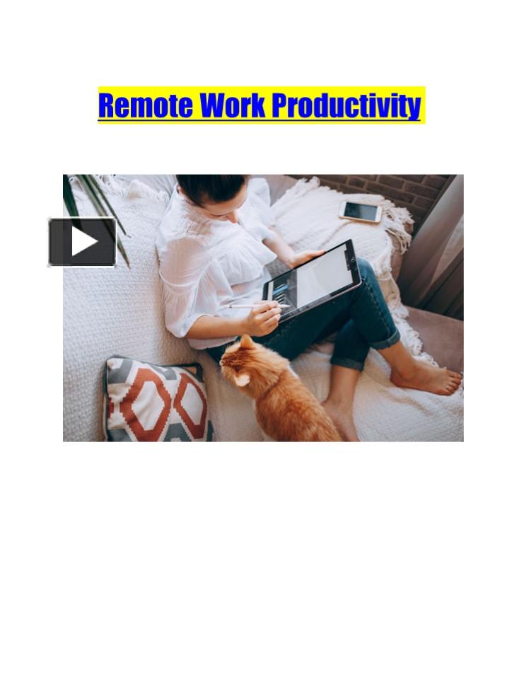 Remote Work Productivity presentation | free to download
