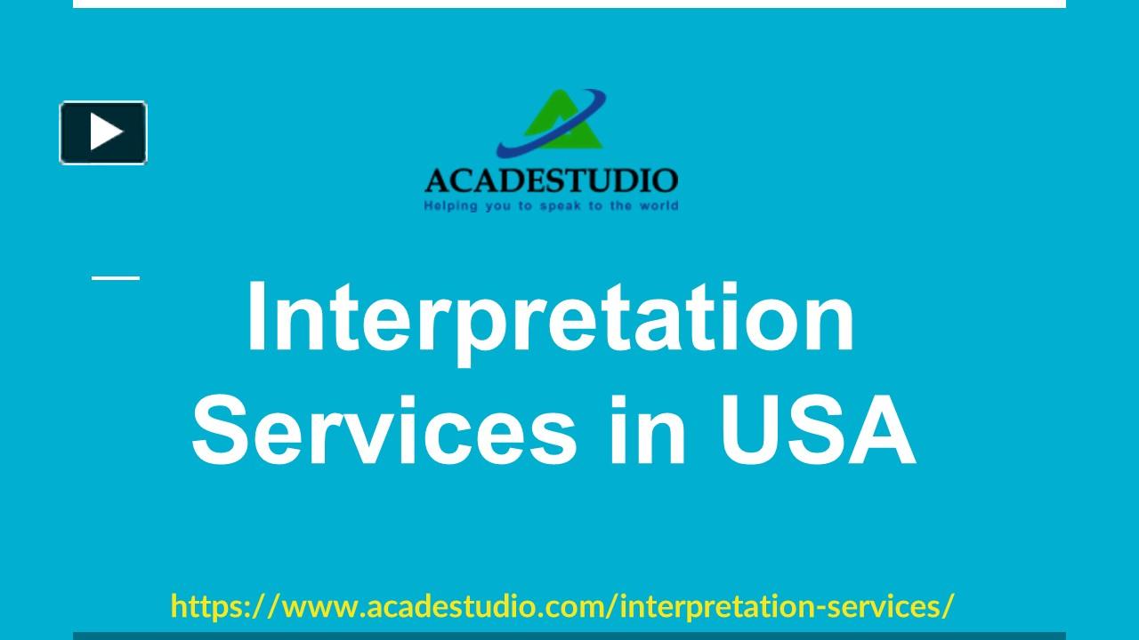 What is an interpretation service provider? presentation | free to download