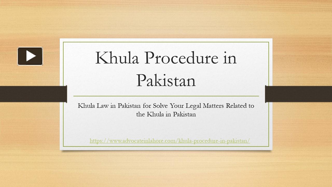 Khula Procedue in Pakistan - A Complete Khula in Pakistan Law ...