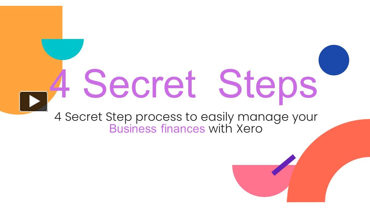 PPT – 4 Secret Step process to easily manage your Business finances ...