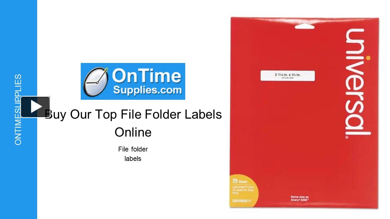 PPT – Buy Our Top File Folder Labels Online PowerPoint presentation ...