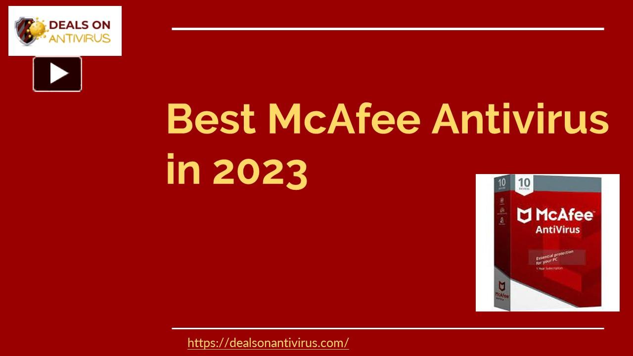 Best McAfee Antivirus in 2023 presentation | free to download