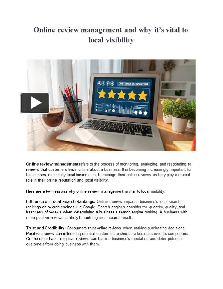 PPT – online-review-management-and-why-its-vital-to-local-visibility ...