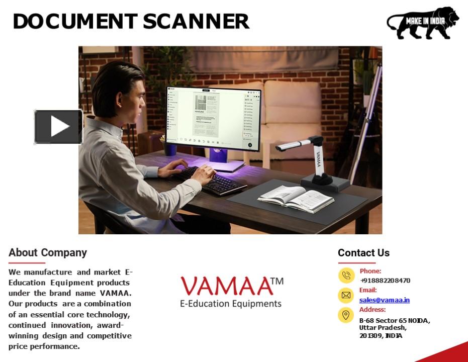 PPT – Document Scanner | VAMAA | Portable Scanners PowerPoint ...