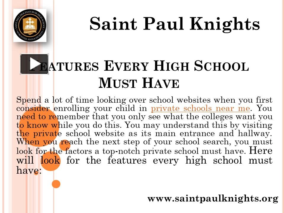 PPT – Catholic school high school near me- Saint Paul Jr-Sr High School ...