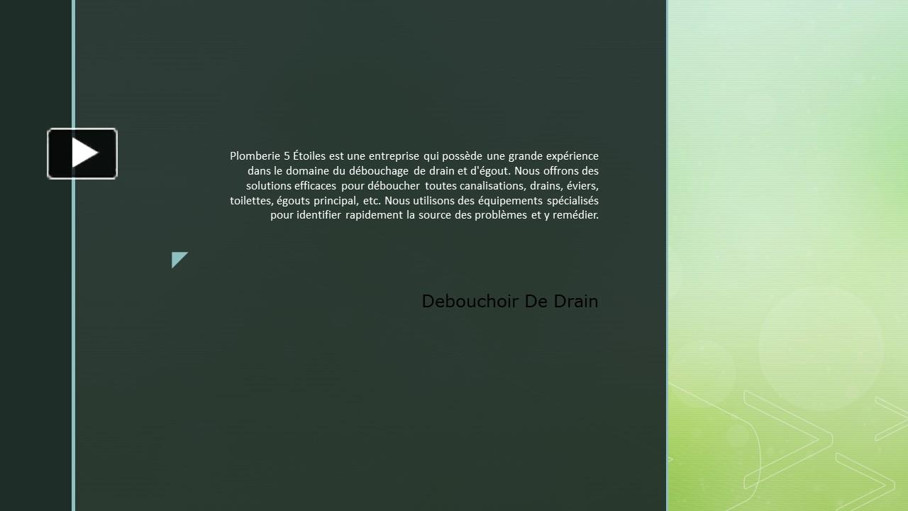PPT – Debouchoir De Drain PowerPoint presentation | free to download ...