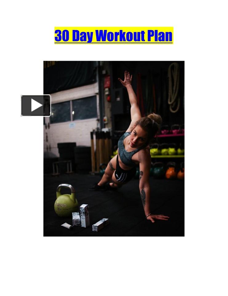 30 Day Workout Plan presentation | free to download