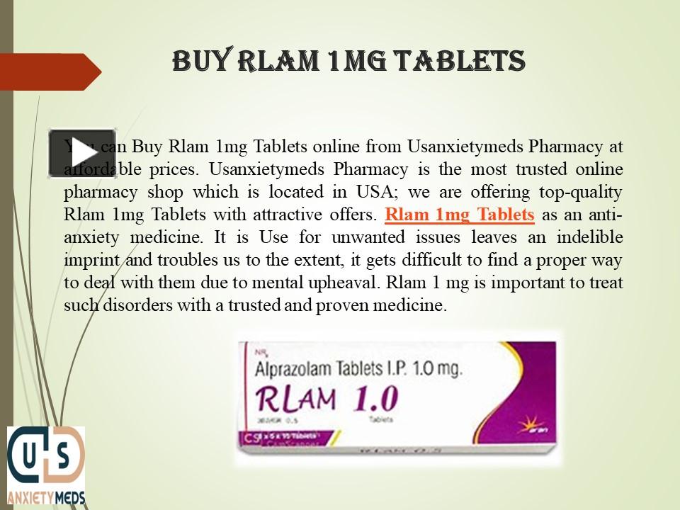 PPT – Rlam 1mg Tablet PowerPoint presentation | free to download - id ...