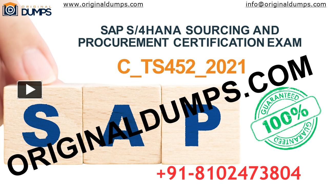 SAP S/4HANA SOURCING AND PROCUREMENT CERTIFICATION EXAM presentation ...