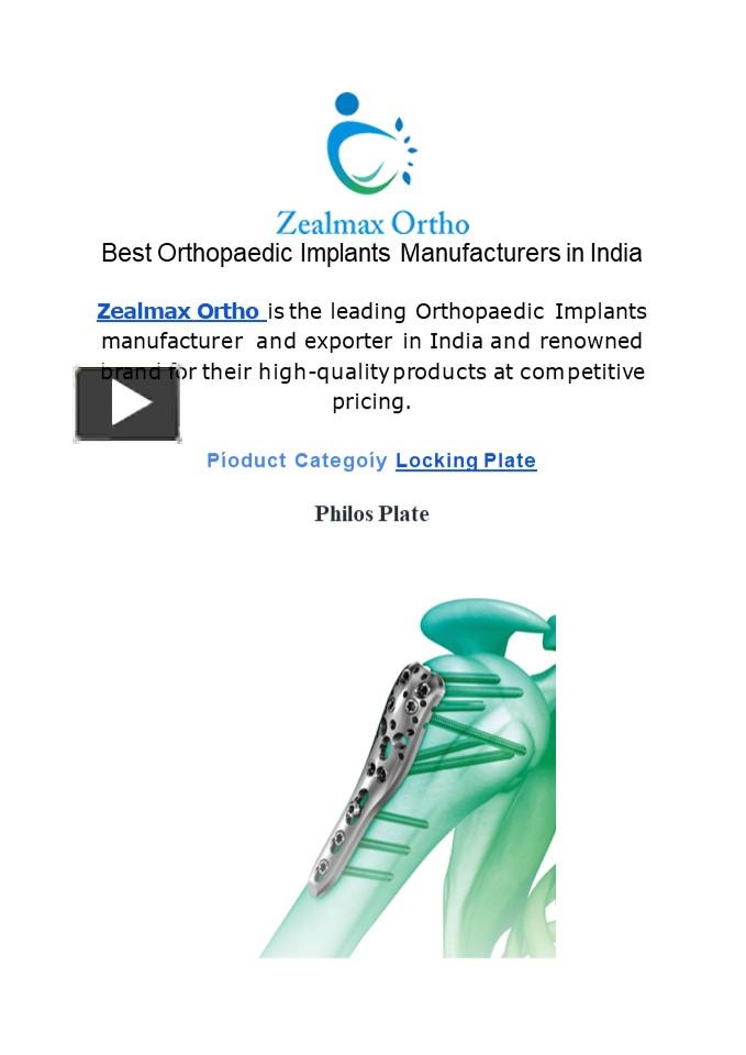 Philos Plate: An Advanced Solution for Proximal Humerus Fractures ...