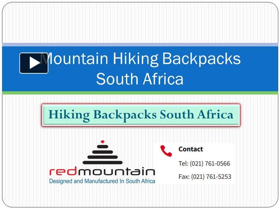 PPT – Mountain Hiking Backpacks South Africa PowerPoint presentation ...