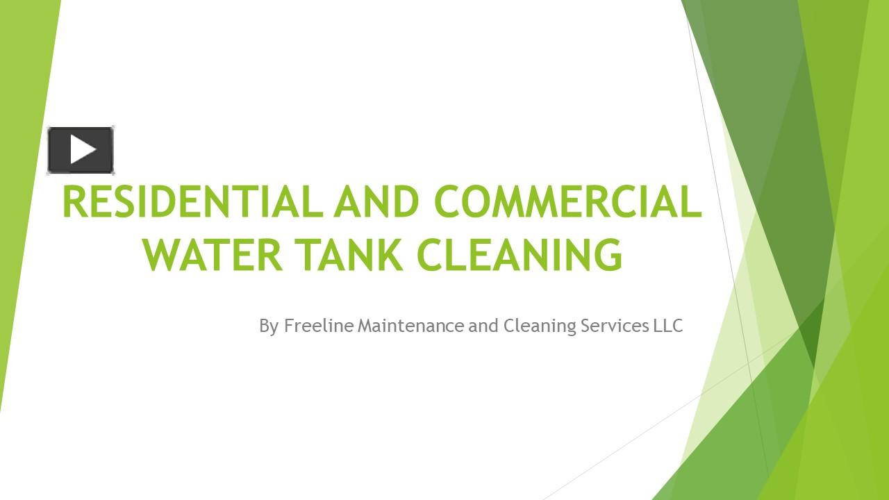 PPT – Residential and Commercial Water Tank Cleaning PowerPoint ...