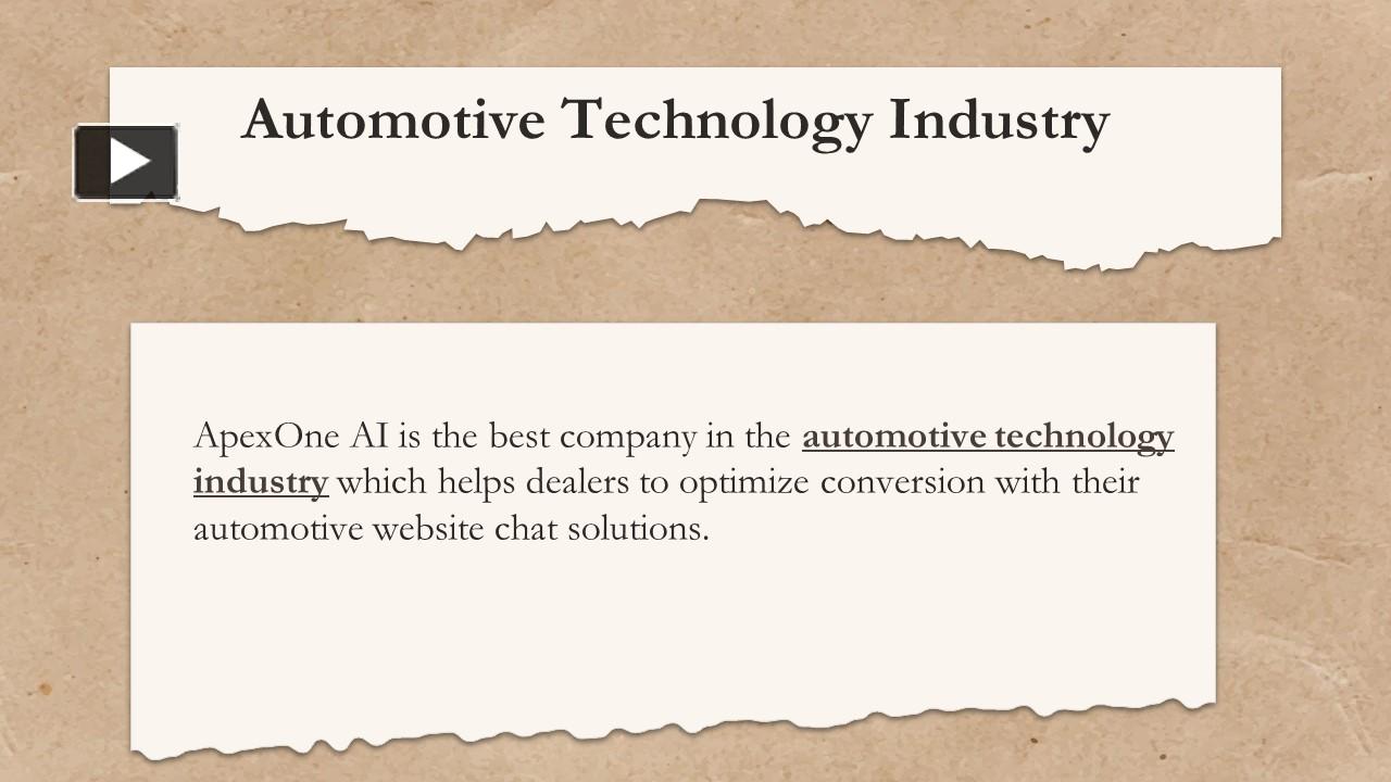 Automotive Technology Industry presentation | free to download