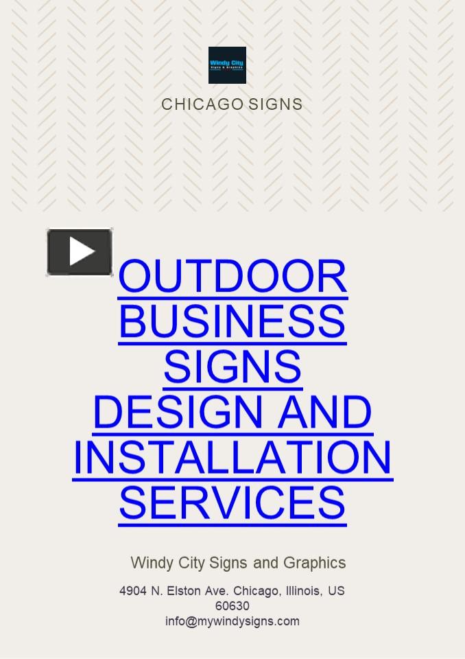 PPT – Outdoor Business Signs Design and Installation Services ...