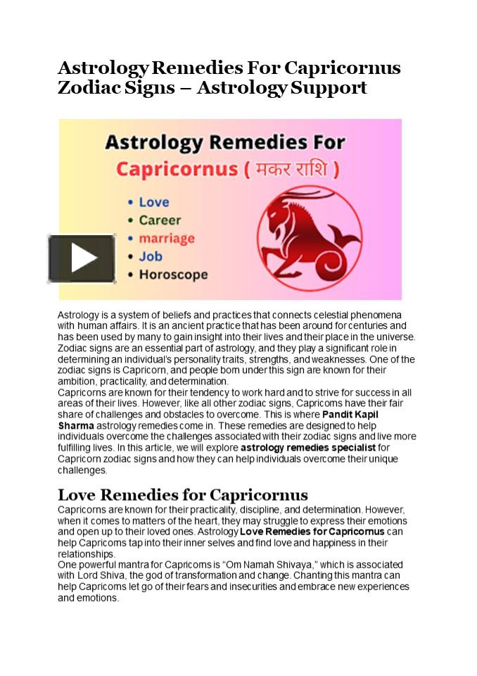 PPT – Astrology Remedies For Aquarius Zodiac Signs - Astrology Support ...