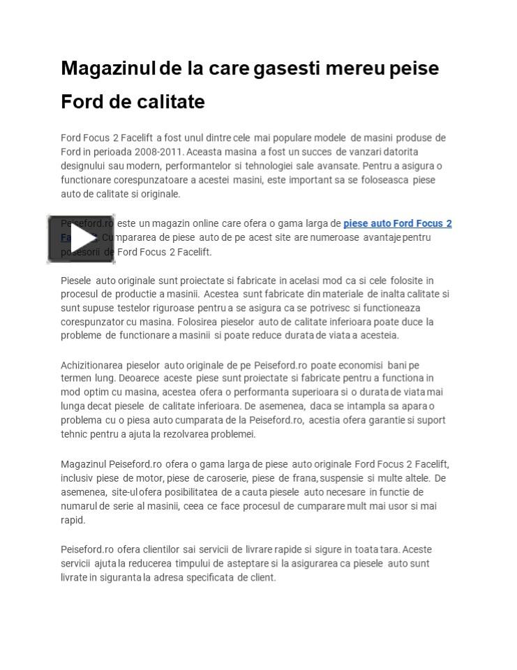 PPT – Magazinul de la care gasesti mereu peise Ford de calitate ...