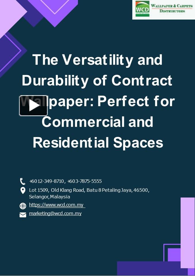 PPT – The Versatility and Durability of Contract Wallpaper: Perfect for ...