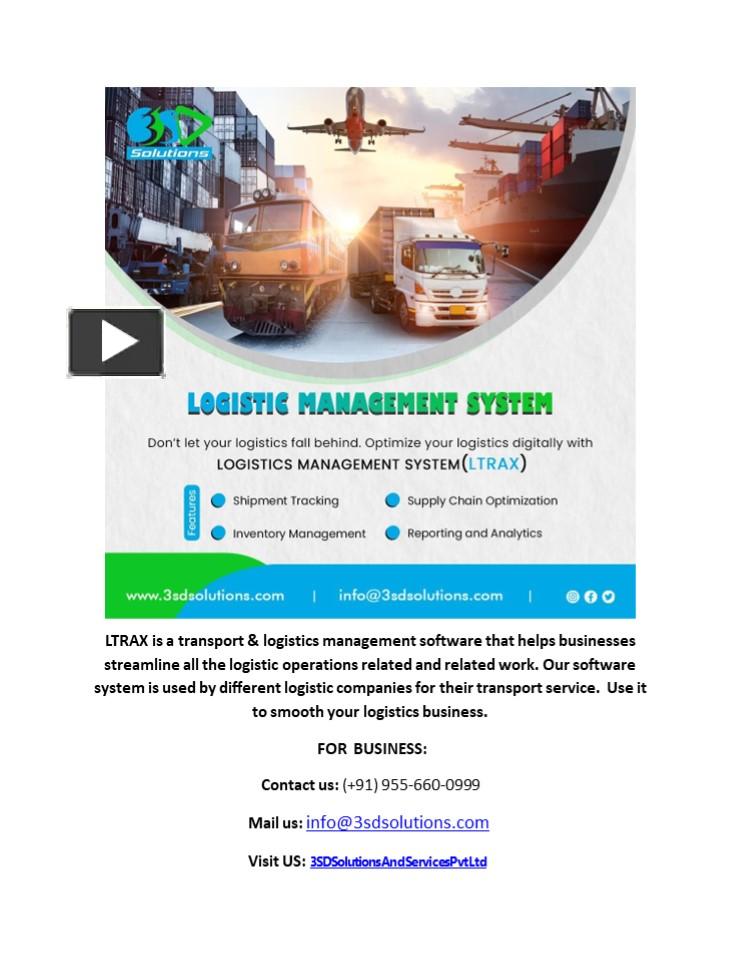 PPT – Software for Logistics Management PowerPoint presentation | free ...