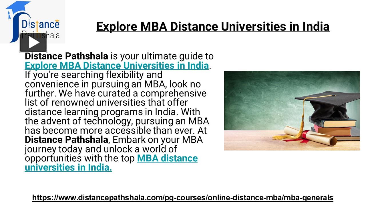 Ppt Explore Mba Distance Universities In India Powerpoint