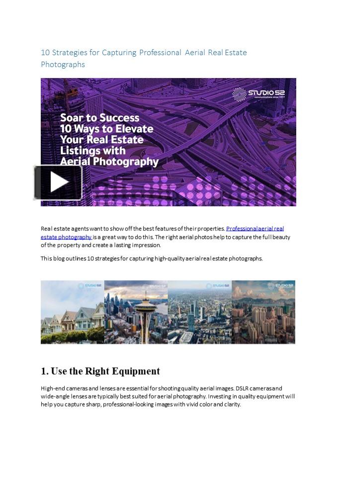 PPT – 10 Strategies for Capturing Professional Aerial Real Estate ...