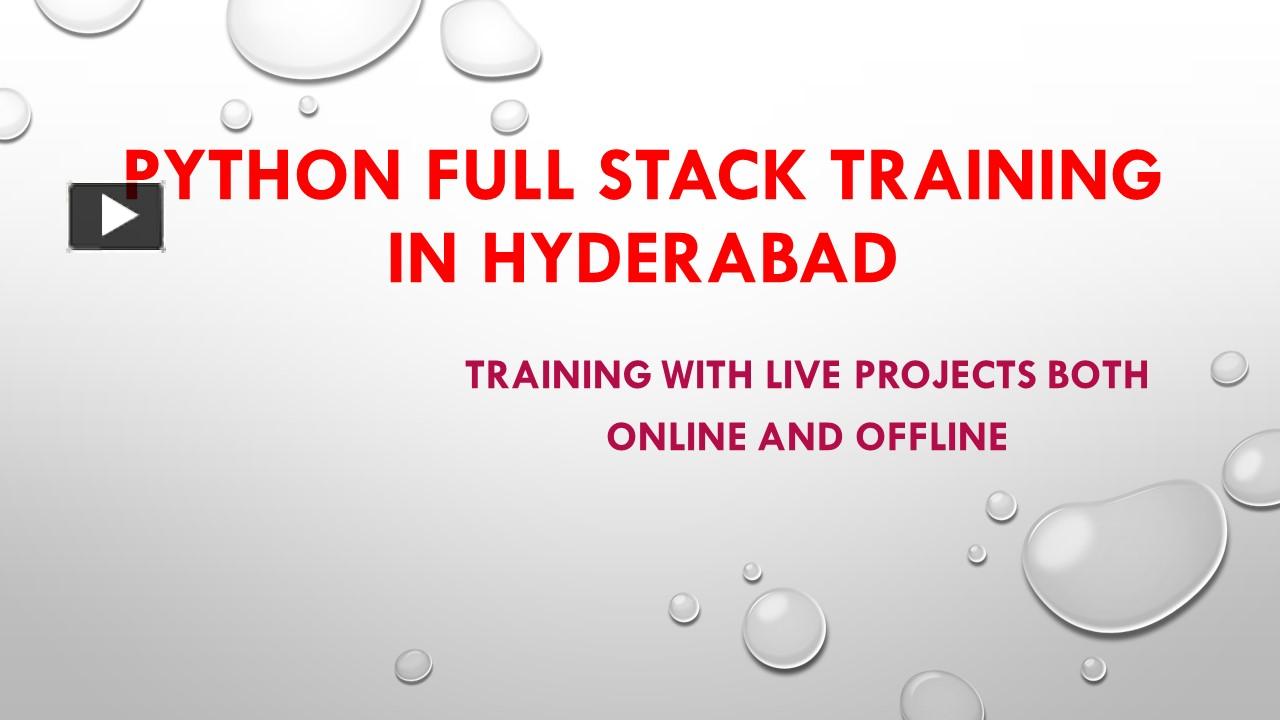 PPT – Python Full stack Training in Hyderabad PowerPoint presentation ...